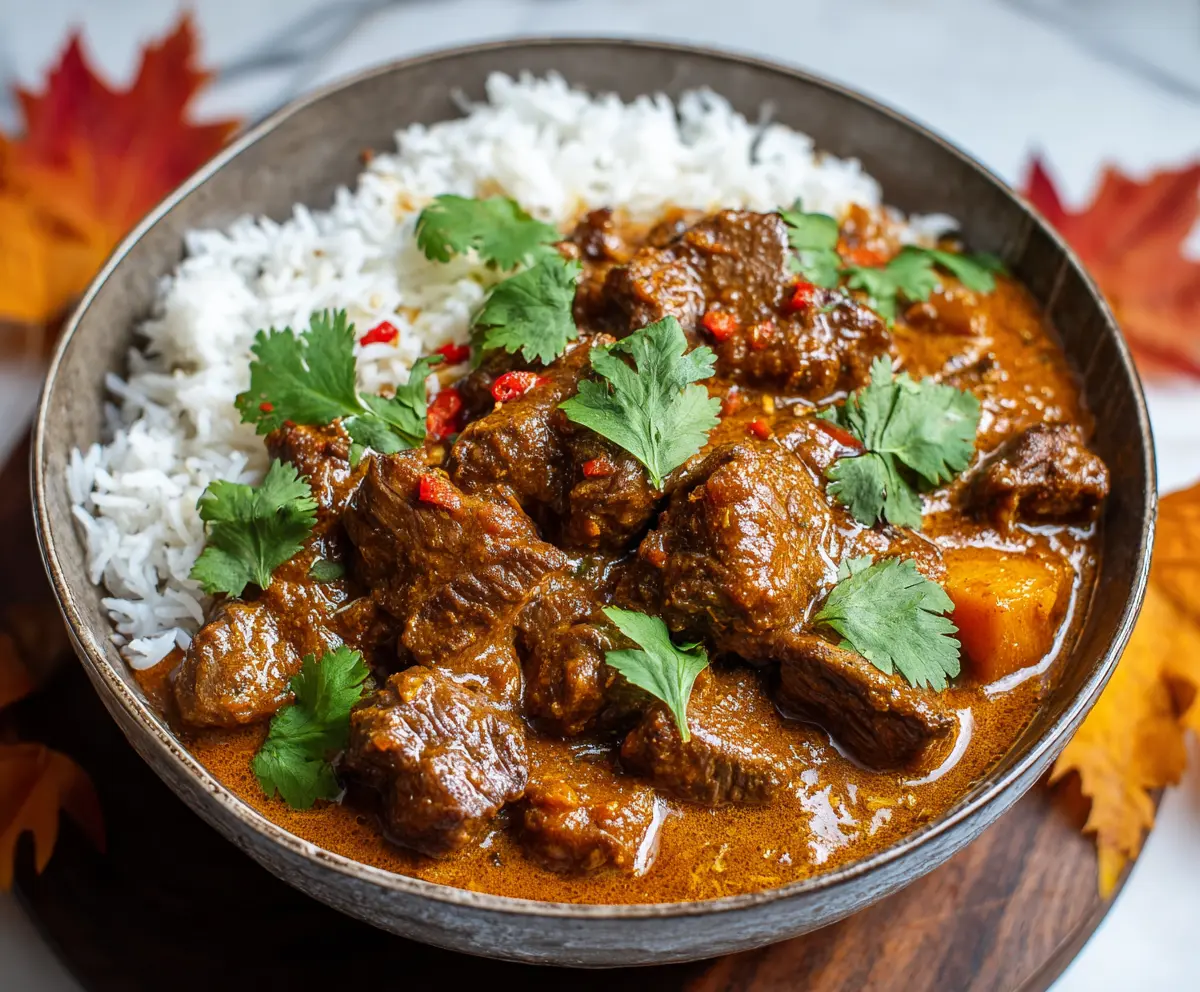 Easy Slow Cooker Beef Coconut Curry